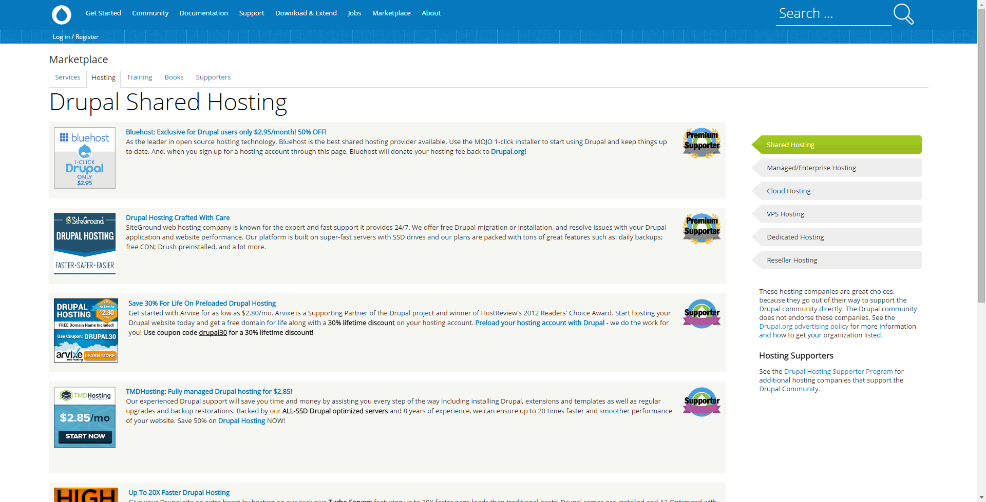 Push to get the Drupal Organization to update the Drupal forums ...