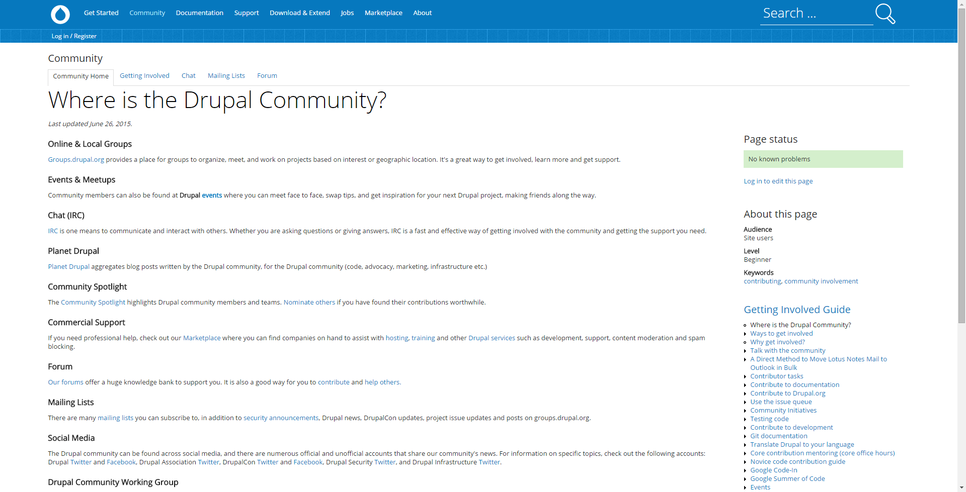 Push to get the Drupal Organization to update the Drupal forums ...